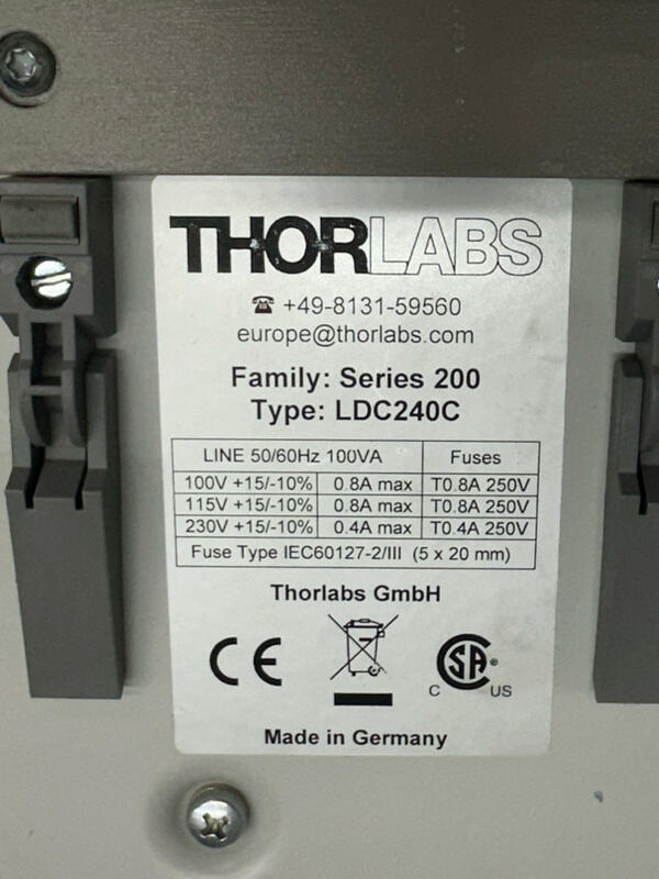THORLABS Laser Diode Current Controller LDC240C 二極體雷射控制器驅動器 | 露天市集 | 全台 ...