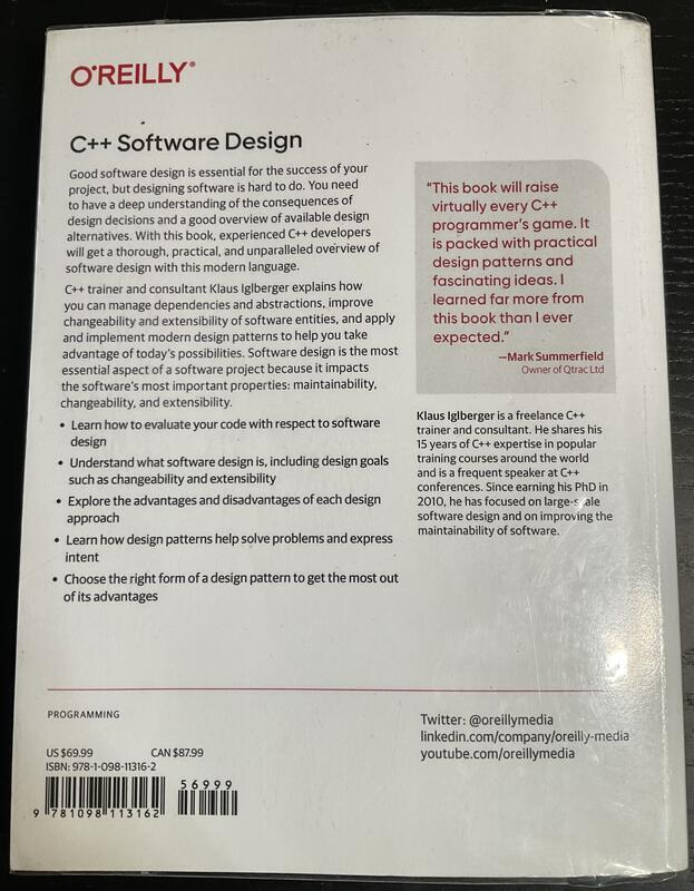 C++ Software Design｜2022, Klaus Iglberger｜自用書有書套 | 露天市集 | 全台最大的網路購物市集