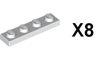 全新LEGO樂高薄板 3710 371001 白色 White Plate 1x4 (8個) A02 H39 | 露天市集 | 全台最大的網路購物市集
