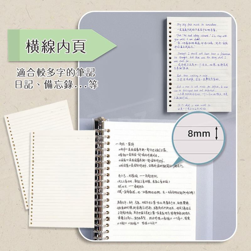 活頁筆記本 A5/B5【ARZ】【D244】空白/橫線/網格筆記本 活頁內頁 活頁夾 記事本 活頁本 活頁紙 手帳 文具 | 露天市集 | 全台最大的網路購物市集