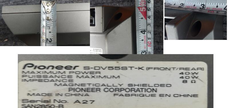 二手市面稀少PIONEER S-DV55ST-K三件喇叭(中置和衛星兩個初步測試有聲音輸出) | 露天市集 | 全台最大的網路購物市集