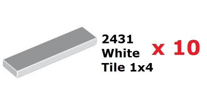 【磚樂】10個一組 LEGO 樂高 2431 243101 Tile 1x4 白色 平滑板 | 露天市集 | 全台最大的網路購物市集