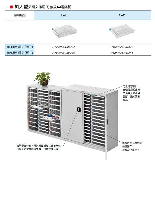 【不可超商取貨】文件櫃/公文櫃【BC04029】 A4LM-32418 落地型A4文件箱/個《天鋼Tanko》【藍貓】 | 露天市集 | 全台最大的網路購物市集