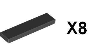 全新LEGO樂高平板 2431 243126 黑色 Black Tile 1x4 (8個) A09 A48 | 露天市集 | 全台最大的網路購物市集