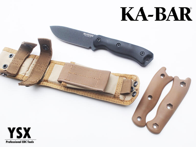美國Ka-Bar直刀Becker系列BK16平刃4mm厚刃1095高碳鋼附沙色刀鞘與沙色替換式握柄【KABK16】 | 露天市集 | 全台最大 ...