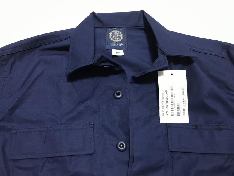 美軍公發 USCG 海岸防衛隊 ODU 工作衫 操作服 深藍色 全新 SIZE：38R | 露天市集 | 全台最大的網路購物市集