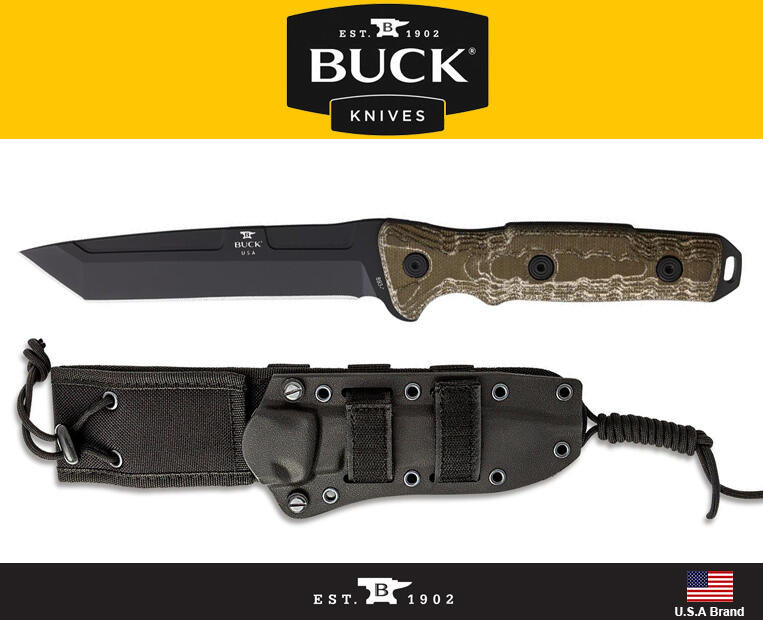 Buck美國巴克直刀GCK 5160高碳鋼Tanto黑色Cerakote陶瓷鍍膜G10握柄附刀鞘【BU0893BO-B】 | 露天市集 | 全 ...