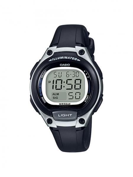 附藍色台灣卡西歐原廠保證卡【時間光廊】CASIO 十年電池 兒童錶/女錶 (銀框黑帶) LW-203-1A | 露天市集 | 全台最大的網路購物市集