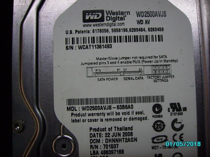 WD 250GB 3.5吋 SATA介面 型號:WD2500JS良品硬碟 (M104) | 露天市集 | 全台最大的網路購物市集