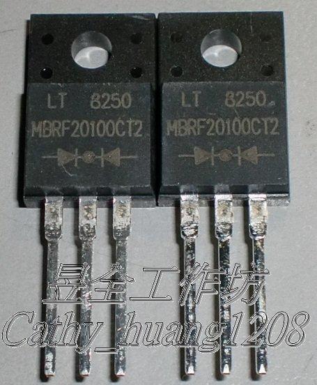 SCHOTTKY DIODE ( 蕭特基 二極体 ) ( LITE-ON MBRF20100CT ) TO-220F (1→2←3) 100V ...