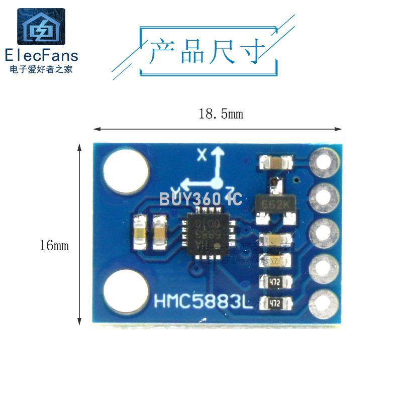 464532^W1399-1212.2 HMC5883L三軸地球磁場方向傳感器模塊 電子指南針羅盤小板GY-273 | 露天市集 | 全台最大 ...