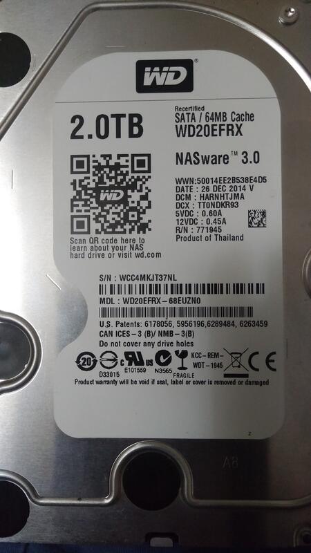 [瑕疵 不良] WD 2T 2TB WD20EFRX 3.5吋 NAS SATA 硬碟 電路板 (故障 瑕疵 壞軌 ) | 露天市集 | 全台最大的網路購物市集