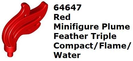【磚樂】LEGO 樂高 64647 4540552 Plume/Flame 紅色 羽毛 火焰 | 露天市集 | 全台最大的網路購物市集