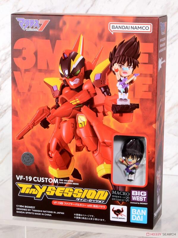 老夆玩具【現貨】代理版 BANDAI 萬代 TINY SESSION 超時空要塞7 VF-19改 with熱氣巴薩拉 | 露天市集 | 全台最大的網路購物市集