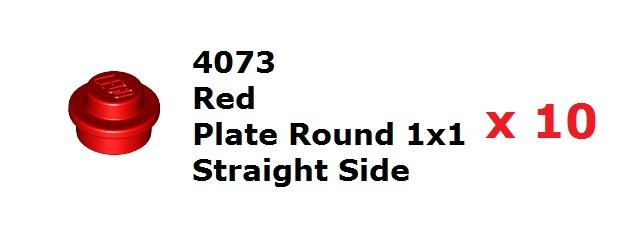 【磚樂】10個一組 LEGO 樂高 4073 614121 Plate Round 1x1 Straight 紅色 圓點 | 露天市集 | 全 ...