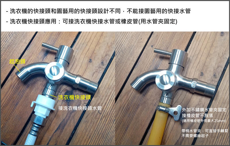 『宜居衛浴』YS-605 304不銹鋼 不鏽鋼 雙出口 水龍頭 陶瓷閥芯 一分二 兩用 長栓 一進二出 洗衣機 雙頭 | 露天市集 | 全台最 ...