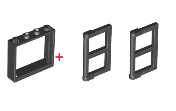 【磚樂】LEGO 樂高 60594+28961 4530589+6171060 黑色框黑色窗片(對開) | 露天市集 | 全台最大的網路購物市集