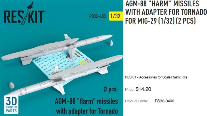RES/KIT 1/32 AGM-88 for Tornado 高速反輔射飛彈樹脂套件_32-0400 | 露天市集 | 全台最大的網路購物市集
