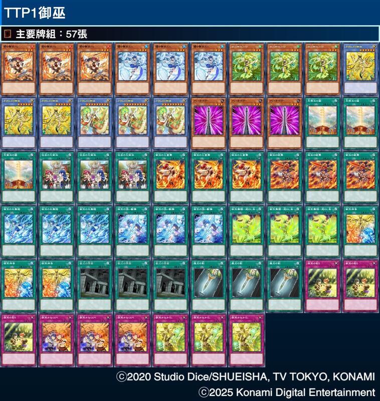 (再生卡鋪) 遊戲王 TTP1 御巫 套 牌組 牌料 亮面 普卡 銀字各三 | 露天市集 | 全台最大的網路購物市集