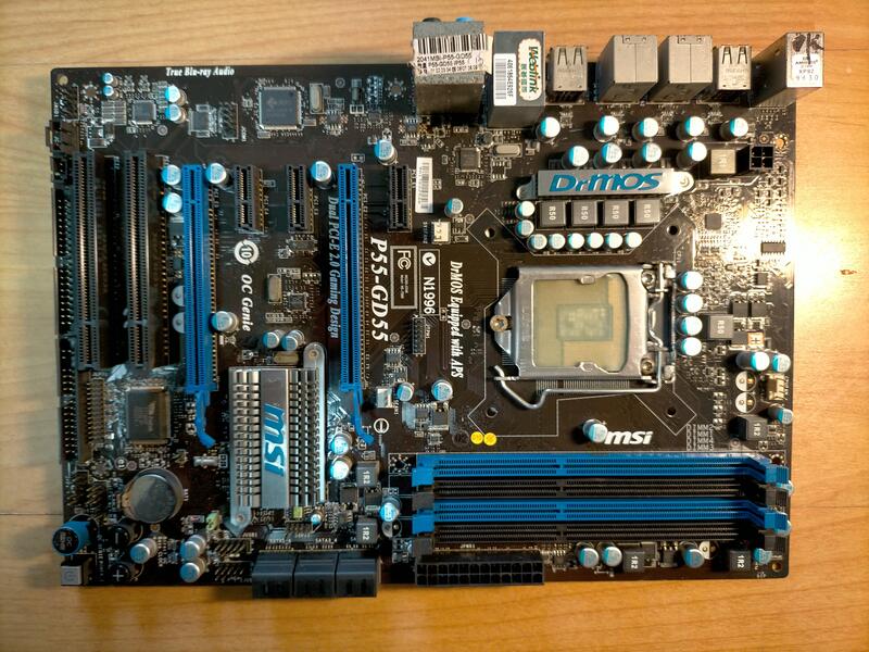 A.1156主機板-微星P55-GD55 MS-7589 DDR3雙通道i7 i5 10 x USB 直購價680 | 露天市集 | 全台最大 ...