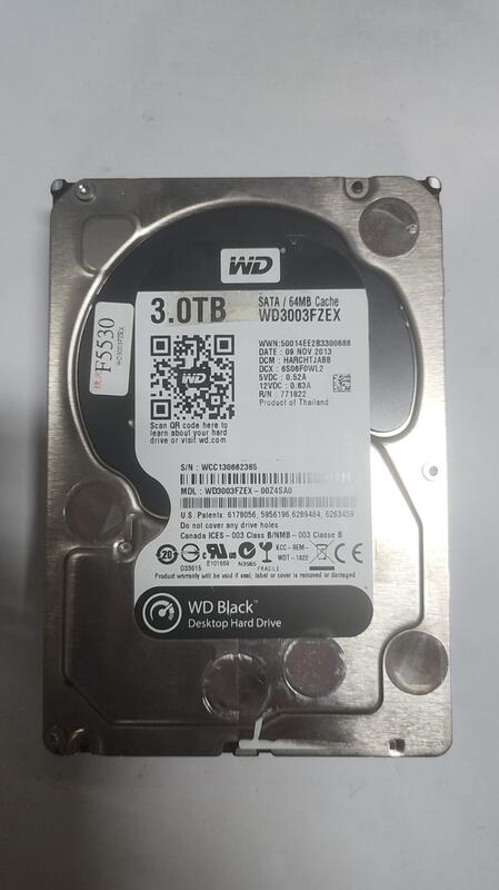 含稅 黑標 WD 3TB 3T 保固一個月 WD3003FZEX 07H669 | 露天市集 | 全台最大的網路購物市集