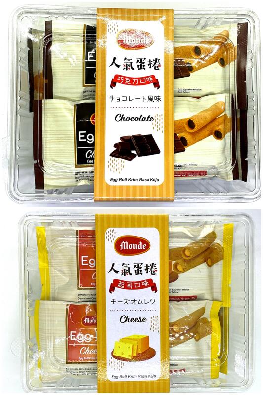 印尼 Monde 人氣蛋捲 日清 Nissin 夾心蛋捲 巧克力/起司口味 210g(35g*6包入) | 露天市集 | 全台最大的網路購物市集