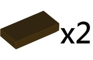 LEGO Dark Brown tile 1x2 樂高深棕色 平板平滑片 兩個 4566688 | 露天市集 | 全台最大的網路購物市集