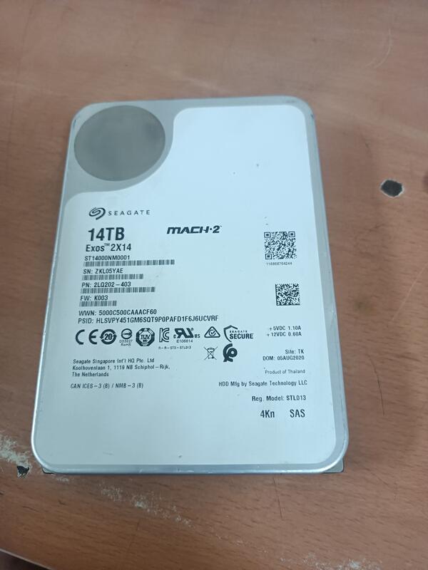 Seagate exos 2x14 ST14000NM0001 14TB SAS 12G 4K | 露天市集 | 全台最大的網路購物市集