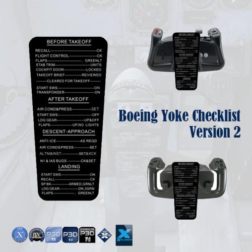 BOEING 737 747 777 BOEING YOKE CHECKLIST FOR SIM YOKE (VERSI | 露天市集 | 全 ...
