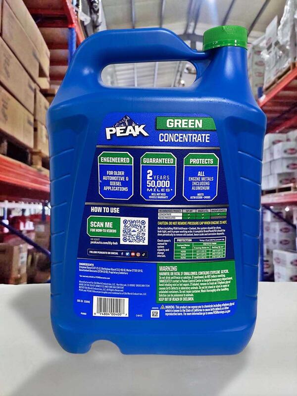 『油工廠』PEAK 美國 100% 長效型 濃縮 水箱精 防凍液 綠色 3.78L | 露天市集 | 全台最大的網路購物市集