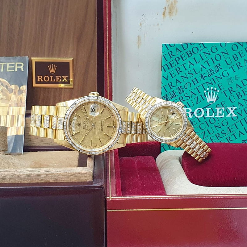 【大眾名錶】ROLEX 勞力士 18238.69178 蠔式對錶 18K金 男女對錶 精鑲方鑽鑽圈 大眾名錶G263 | 露天市集 | 全台最 ...