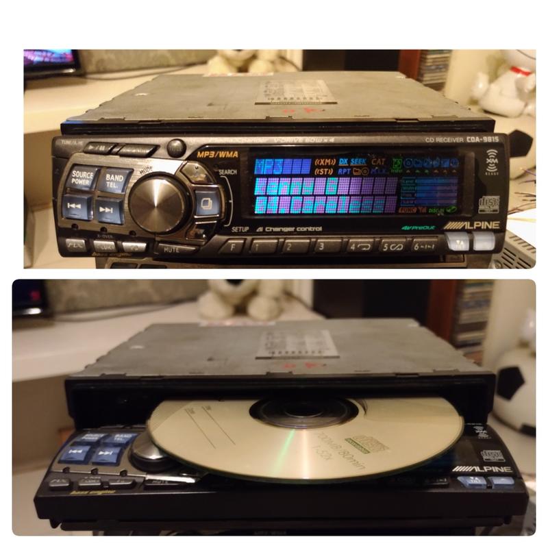 Alpine CDA-9815高階動畫電動翻轉面板前置cd/mp3音響主機 已改裝成藍芽音樂主機 | 露天市集 | 全台最大的網路購物市集