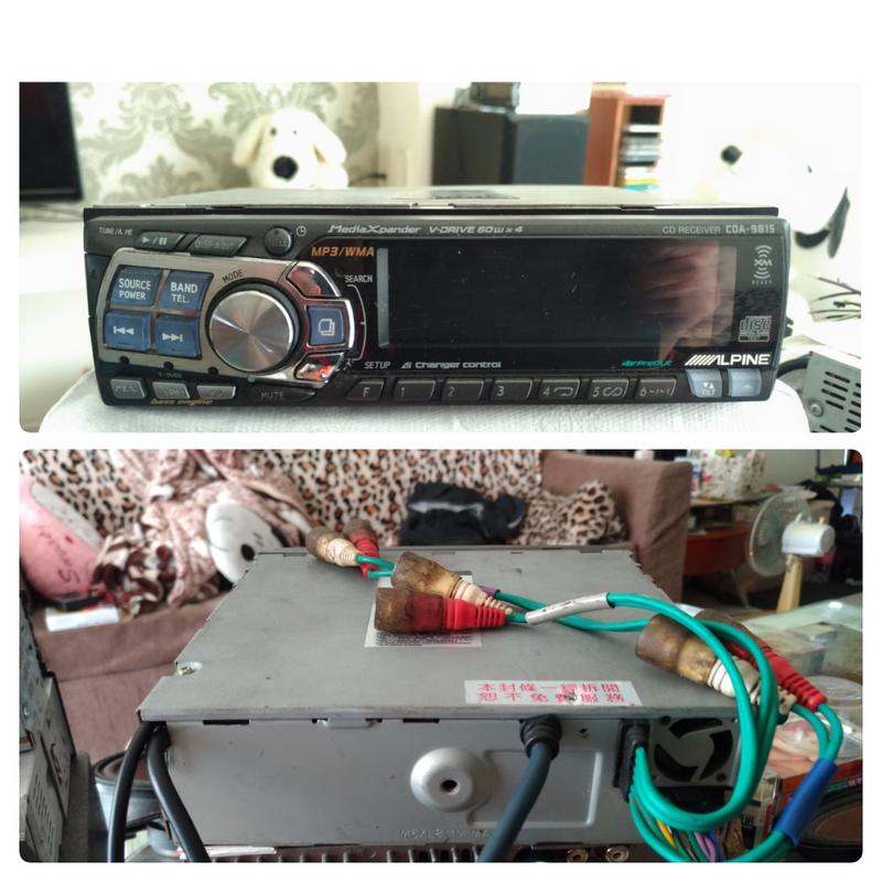 Alpine CDA-9815高階動畫電動翻轉面板前置cd/mp3音響主機 已改裝成藍芽音樂主機 | 露天市集 | 全台最大的網路購物市集