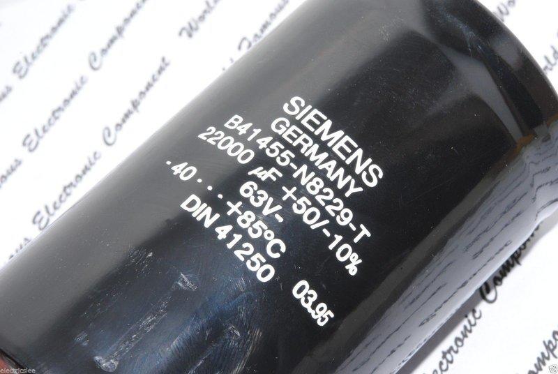 德國西門子SIEMENS 22000uF 63V 鎖螺絲型電解電容/濾波電容 B41455-N8229-T 附腳座 | 露天市集 | 全台最大 ...