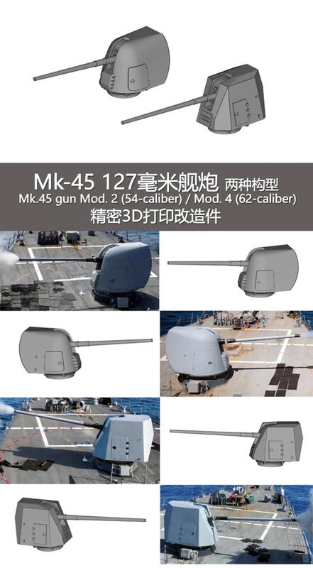 1/700 Mk-45 127毫米艦炮（2種構型）（4Pcs） | 露天市集 | 全台最大的網路購物市集