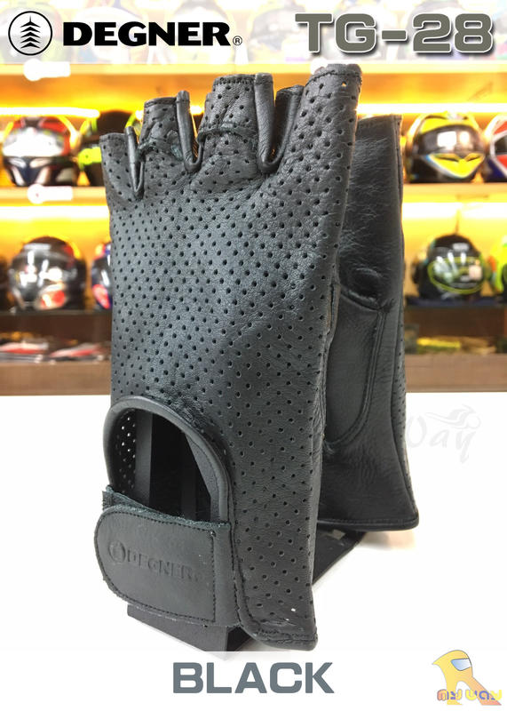 任我行騎士部品 DEGNER TG-28MH 復古 皮革 半指 手套 透氣 可手洗 TG28MH 日本 京都品牌 黑色 | 露天市集 | 全台最大的網路購物市集
