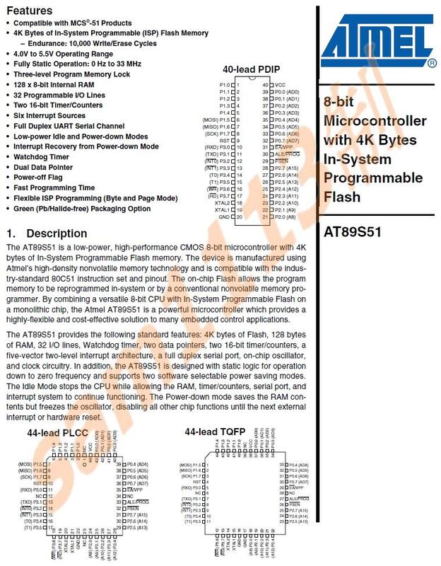 113單晶片 AT89S51-24PU DIP-40 ATMEL 4K快閃記憶 微控 89C51 89S51 >>7個 | 露天市集 | 全台 ...