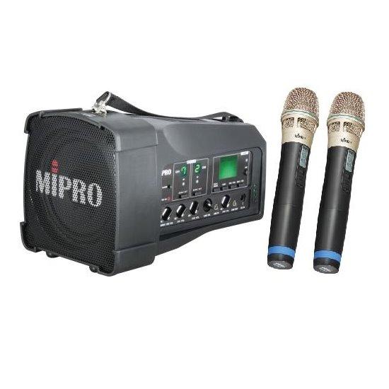 MIPRO MA-100DB 迷你肩掛式無線喊話器 擴音機/教學機 內建USB 附兩支無線麥克風ACT-32H 適集會 | 露天市集 | 全台最大的網路購物市集