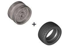 【積木樂園】樂高 LEGO 6102594 6102596 平光銀色輪胎輪框(接十字軸) | 露天市集 | 全台最大的網路購物市集