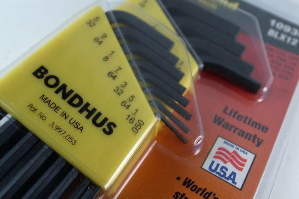 美國12支組 BONDHUS 10936 工程師專用英制六角板手 英制SIZE最齊全 | 露天市集 | 全台最大的網路購物市集