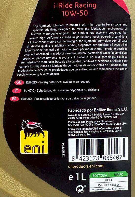 『油工廠』eni i-Ride MOTO 4T 10W50 10W-50 越野/重機/高效合成機油 AGIP MA2 | 露天市集 | 全台最大的網路購物市集