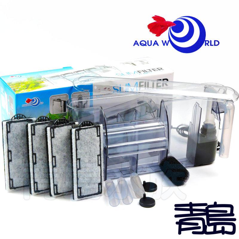 AA。。。青島水族。。。G-059-XL台灣AQUA WORLD水世界---超薄外掛過濾器 660L/H可調水量==XL | 露天市集 | 全台最大的網路購物市集