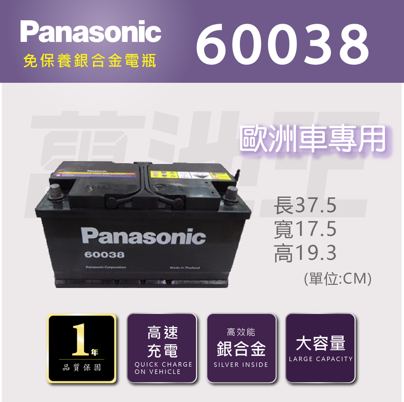 【國際牌 60038、另有61-25L、71-28L、105-35H 】火速出貨 Panasonic 銀合金 汽車電瓶 | 露天市集 | 全台 ...