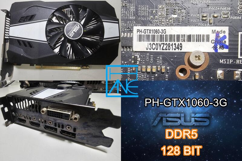 大胖電腦 】ASUS 華碩 PH-GTX1060-3G 顯示卡/D5/HDMI/192B/保固30天/直購價1500 | 露天市集 | 全台最大的網路購物市集