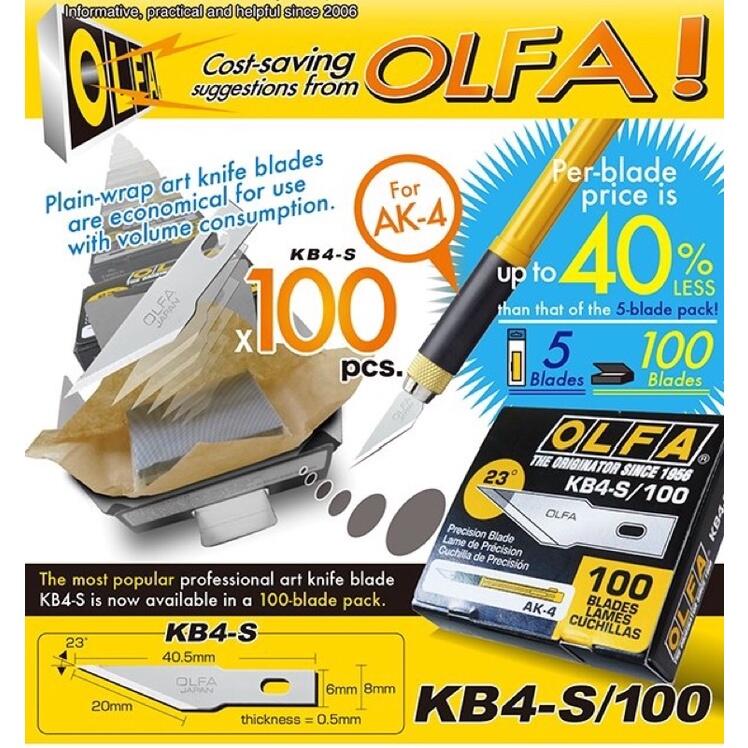 KB4-S/100 OLFA 專業用筆刀刀片 筆刀刀片 AK-4 | 露天市集 | 全台最大的網路購物市集