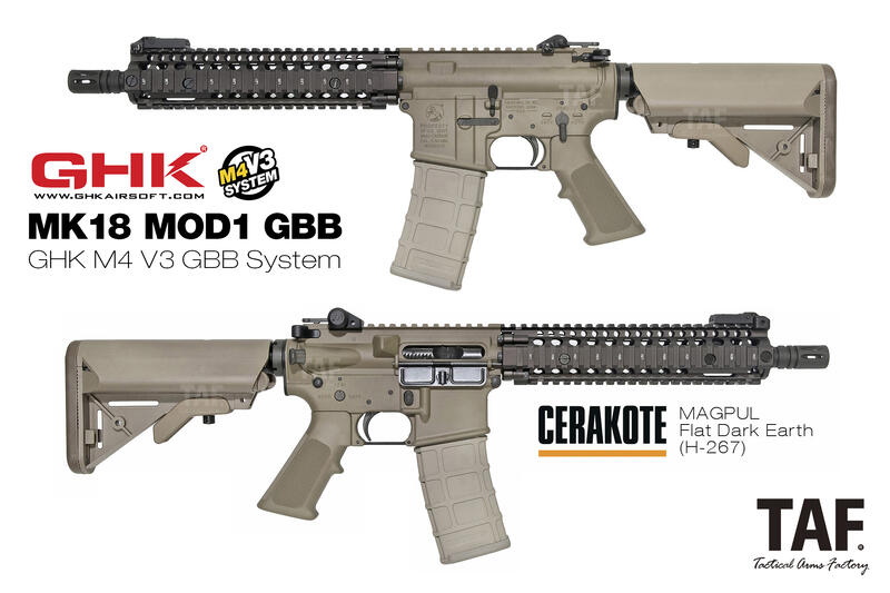 【TAF 暫無庫存】2024 GHK MK18 MOD1 V3 GBB Cerakote沙色軍規烤漆版 | 露天市集 | 全台最大的網路購物市集