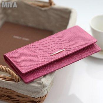 MiYA Melody 正韓國真皮牛皮鱷魚紋壓扣女用薄長夾 淡藍玫紅海軍藍 G0808 | 露天市集 | 全台最大的網路購物市集