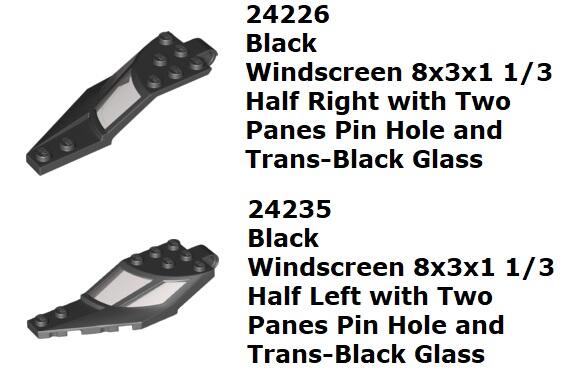 【磚樂】LEGO 樂高 24226+24235 6136921+6136922 8X3X1 1/3 黑色 座艙玻璃一組 | 露天市集 | 全台 ...