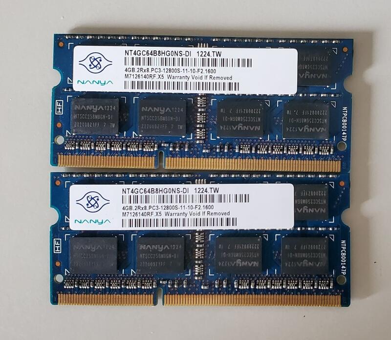 筆電拆機 DDR3 SDRAM 4GB NT4GC64B8HG0NS-DI PC3-12800S 二條 良品 | 露天市集 | 全台最大的網路購物市集