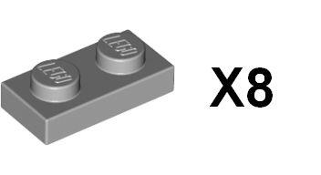 全新LEGO樂高薄板 3023 4211398 淺灰色 Plate 1x2 (8個) A01 F12 J41 | 露天市集 | 全台最大的網路購物市集